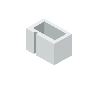 12-8-8 3/4 Slot (Sash) - A-1 Block