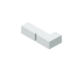 4-8-16 Veneer Corner Return 6-Rib - A-1 Block