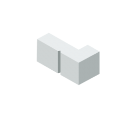 4-8-16 Veneer Single Score Corner Return - A-1 Block