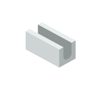 8-8-16 Solid Bottom Lintel - A-1 Block