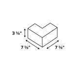 4-8-16 Veneer Corner Return 6-Rib - A-1 Block