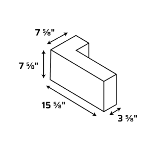 4-8-16 Veneer Corner Return 6-Rib - A-1 Block