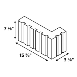 4-8-16 Veneer Corner Return 6-Rib - A-1 Block
