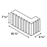 4-8-16 Veneer Corner Return 6-Rib - A-1 Block